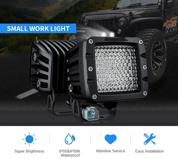 2"LED WORK LIGHT WITH DIFFUSION – Zeus 4x4 Accessories
