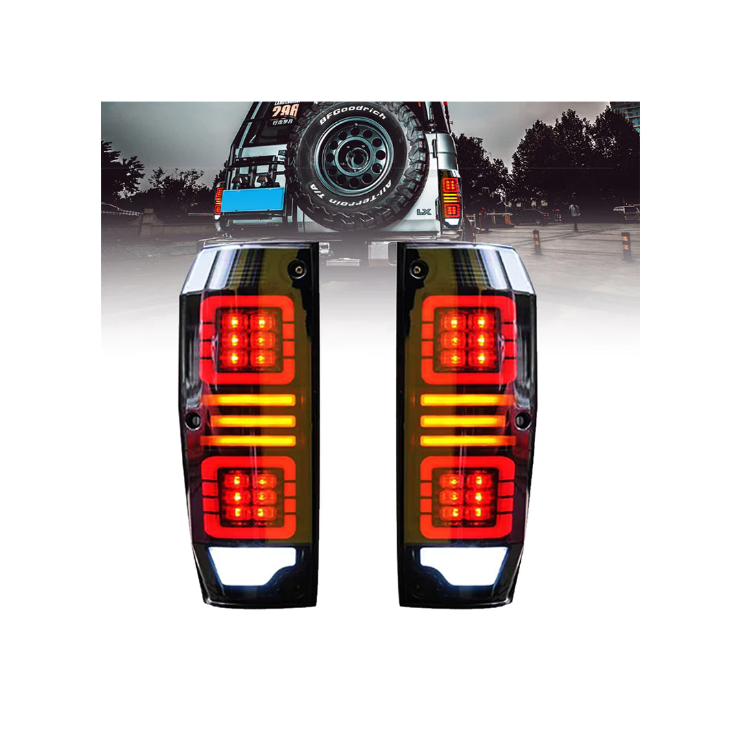 DELUXE LED REAR TAIL LIGHTS SUITABLE FOR TOYOTA LANDCRUISER 76,78 SERI ...