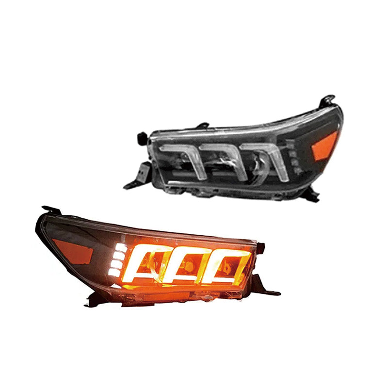 FULL LED DRL SEQUENTIAL HEAD LIGHTS SUITABLE FOR TOYOTA HILUX 2016-202 ...